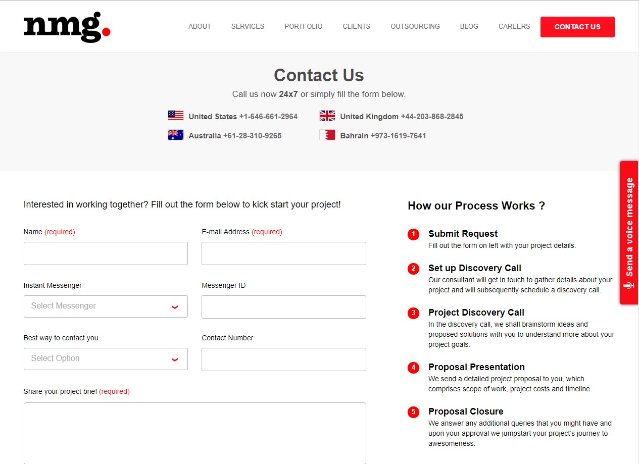Best Practices for a Contact Us Page with Examples | NMG Technologies